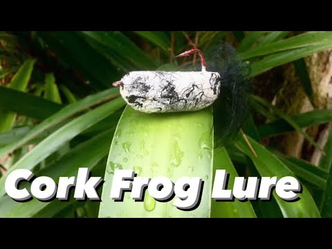 How to make a Topwater Frog Lure from a Champagne Cork (DIY) - YouTube