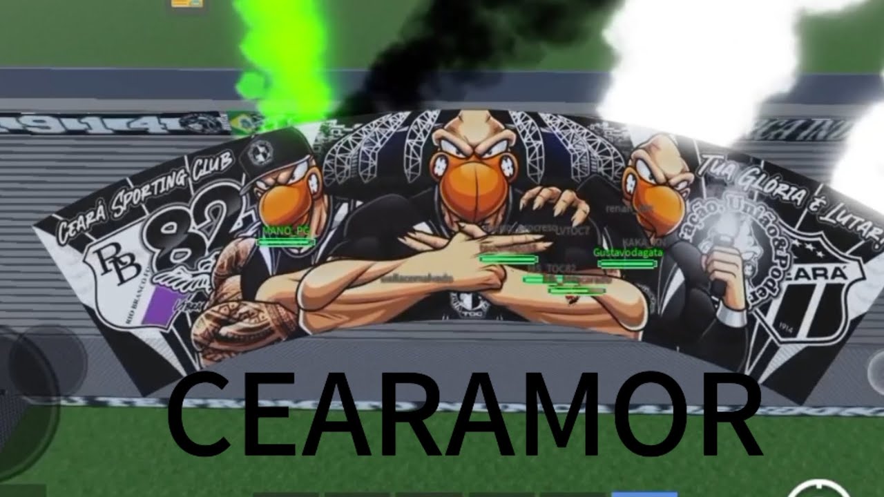 mais de 20 caras da cearamor em torcida organizada torcendo no jogo e ...