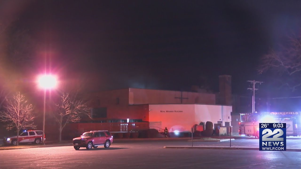 Springfield fire crews at Jewish Community Center for fire - YouTube