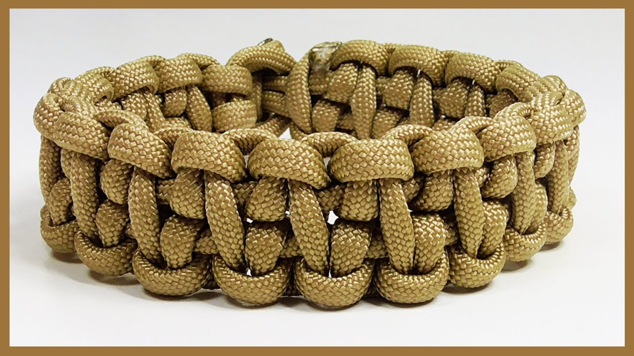Paracord Bracelet Tutorial: "Half Hitch Solomon Bar" Without Buckle ...