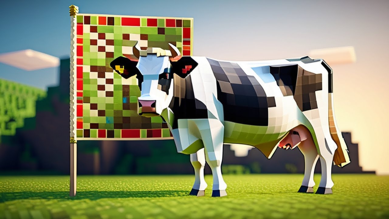 How To Make A Cow Banner In Minecraft - YouTube