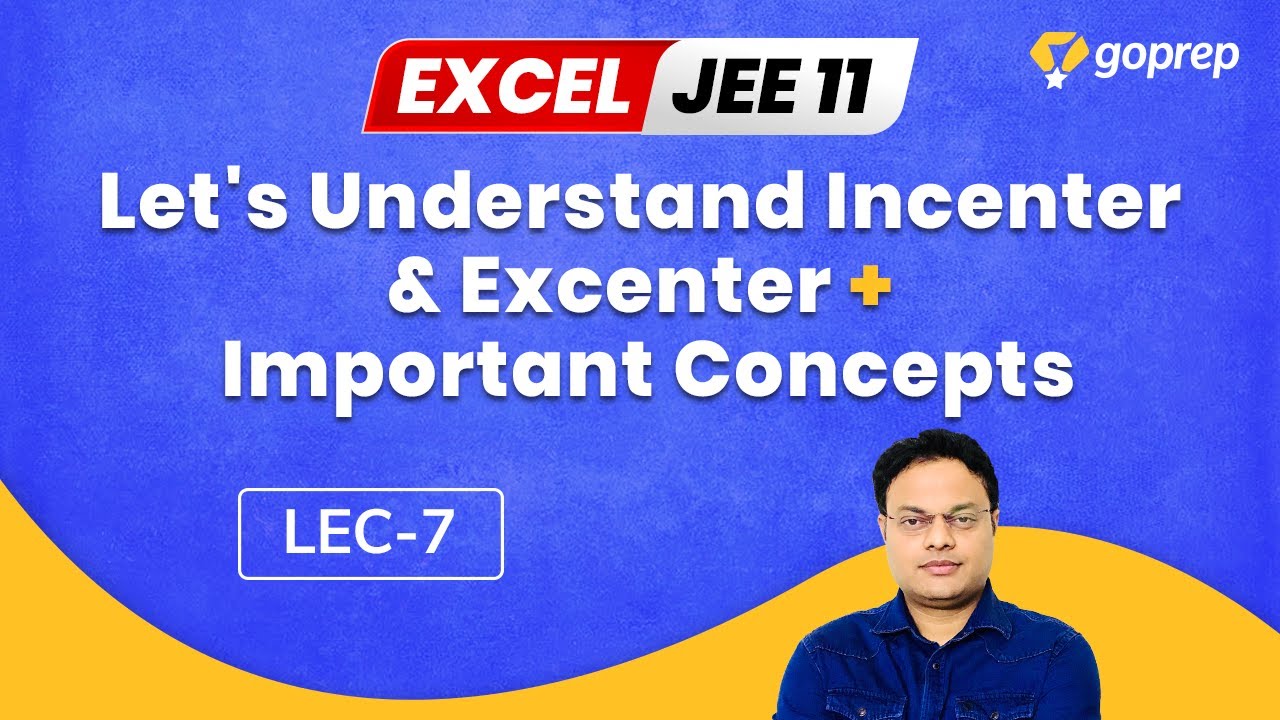 Straight Lines | Class 11 Maths | Incenter and excenter | JEE Main ...