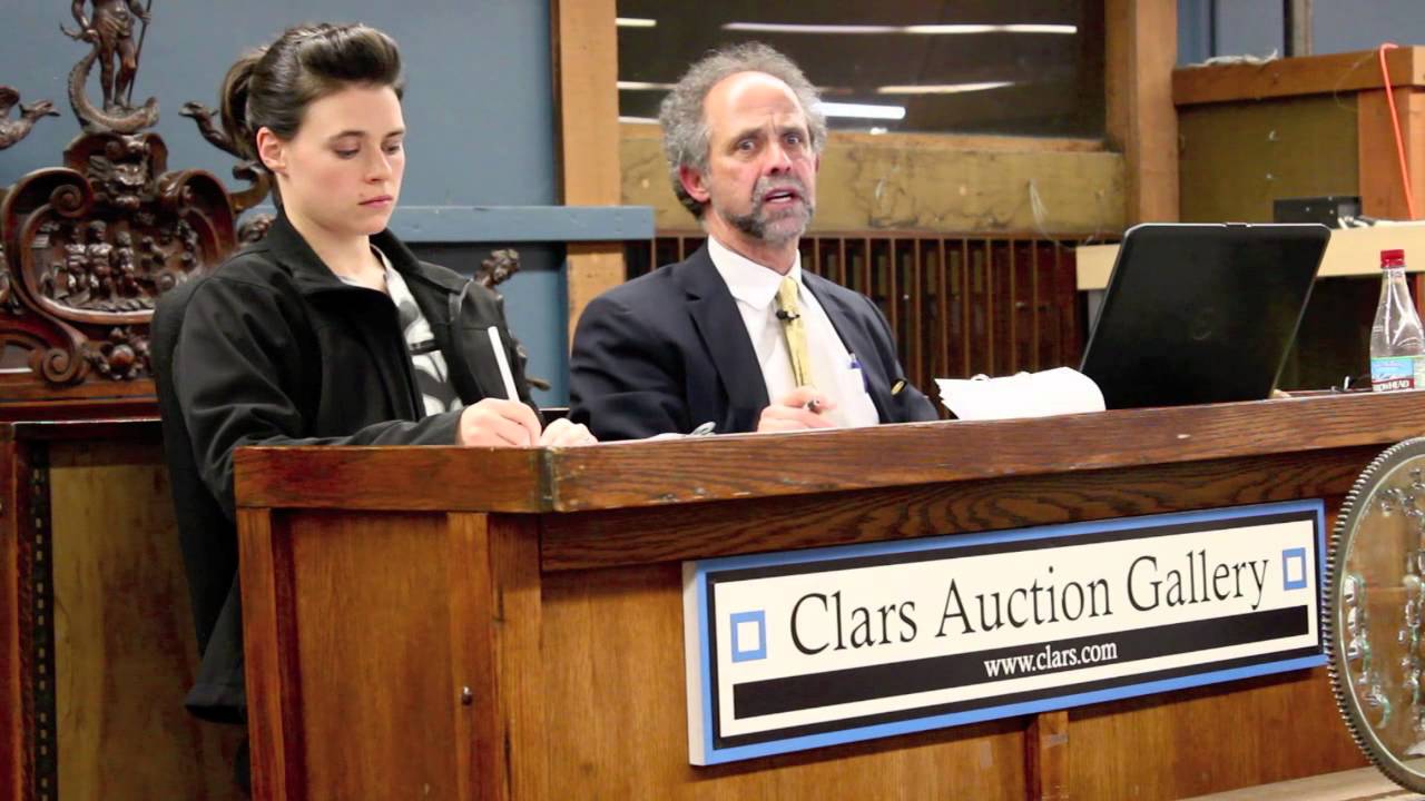 Chinese underglaze blue porcelain brush pot at Clars Auction Gallery, February 17, 2013 - YouTube