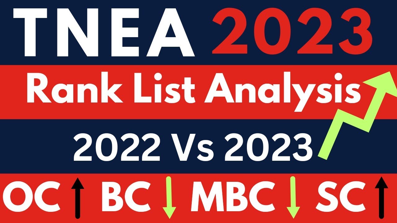 TNEA 2023 | Rank List analysis community wise | Rank 2022 Vs 2023 - YouTube
