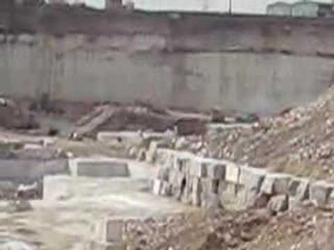 Quarry for Travertine in Italy - YouTube