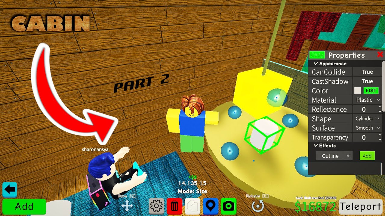 Making a Cabin for my friends in Obby Creator! | Part 2 (Final ...