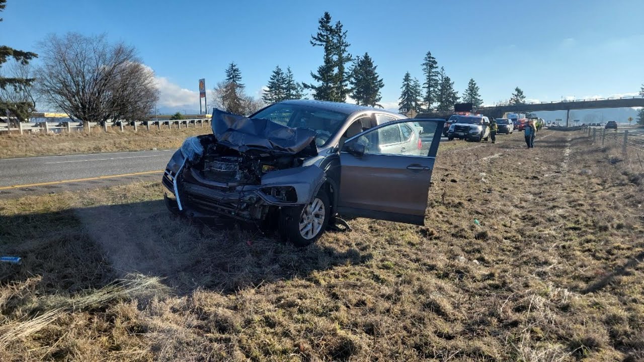 Honda Crv Rear Ended Semi Truck on Interstate - YouTube