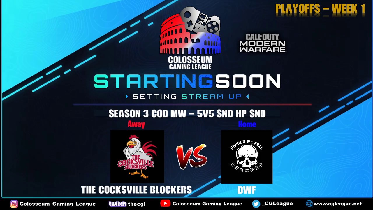 CGL - COD MW 5v5 Season 3, - Playoff Quarter Finals - Cocksville ...