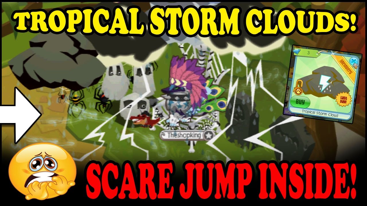 THESE NEW STORM CLOUDS WILL SCARE JUMP YOU! ANIMAL JAM - YouTube
