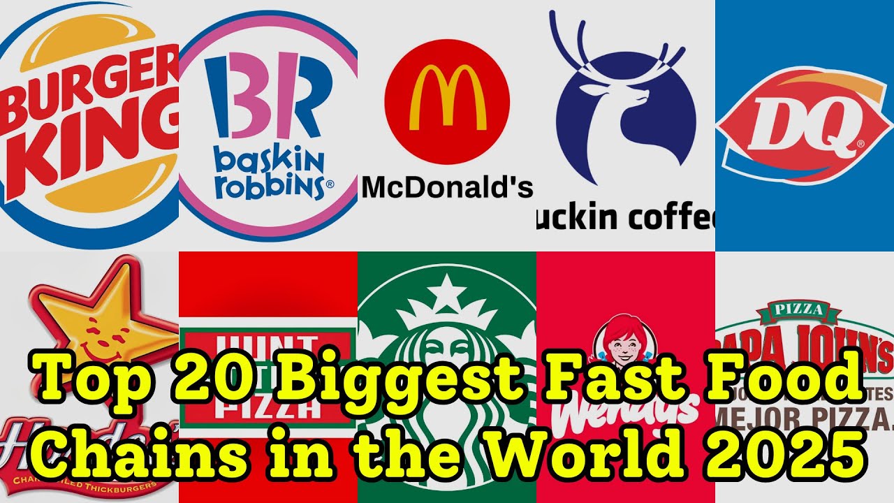 Top 20 Biggest Fast Food Chains in the World 2025 🌍 | Global Ranking ...