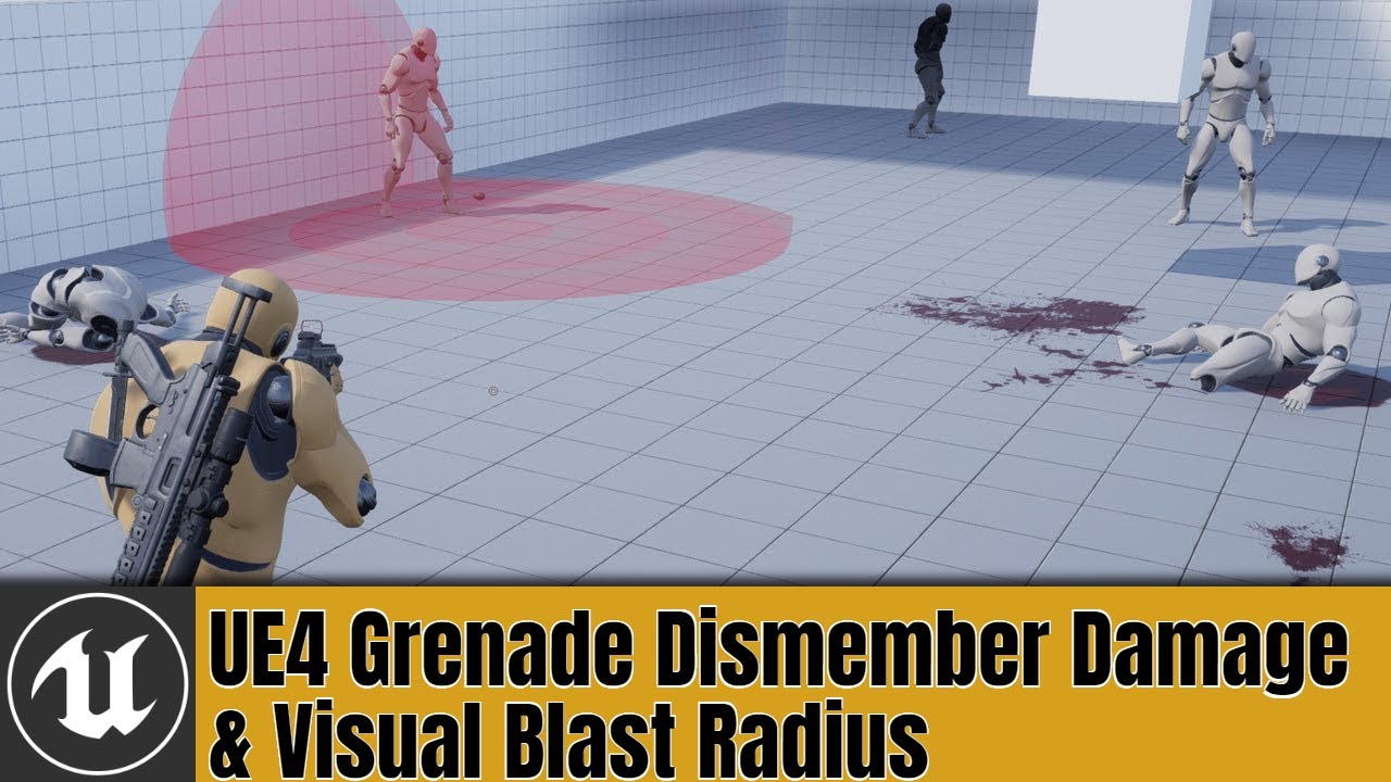 UE4 Replicated Grenade Dismember Damage with Visual Blast Radius - YouTube