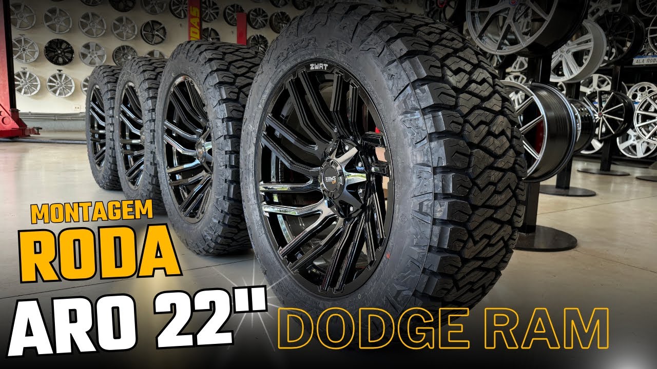 Montagem de Rodas aro 22 com Pneus Maxxis A/T para Dodge RAM - YouTube