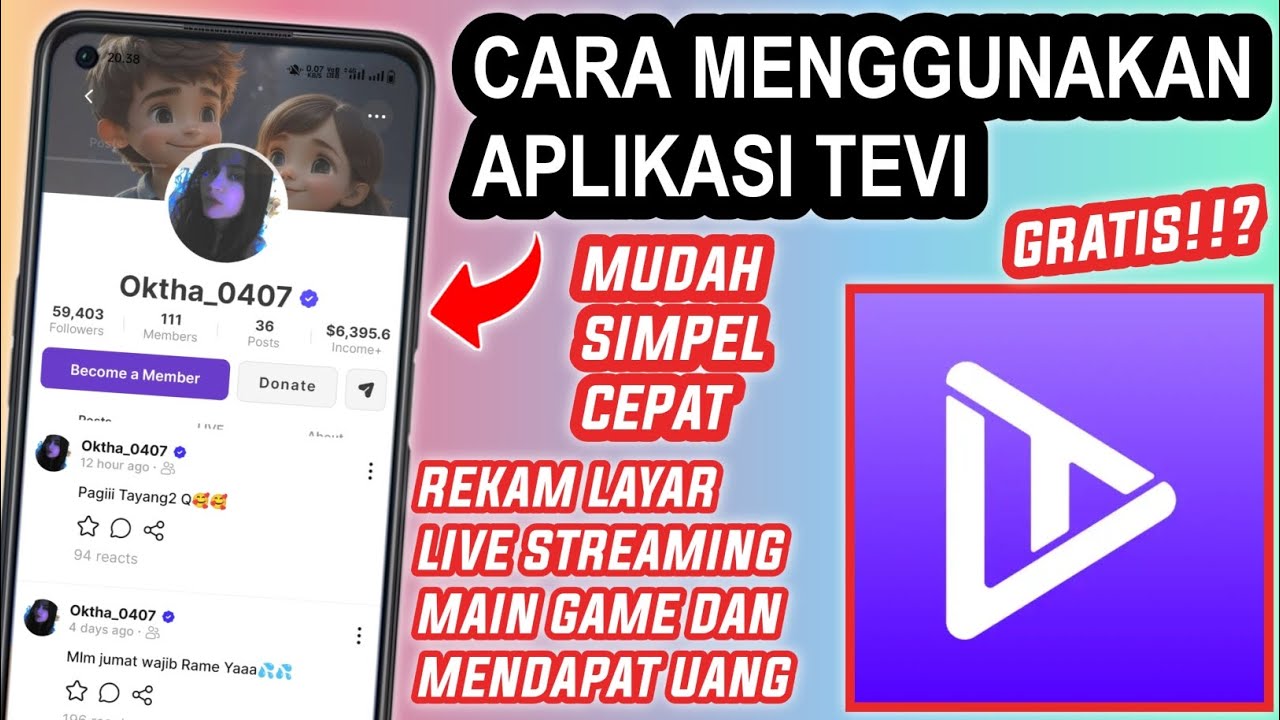 Cara Menggunakan Apk Tevi | Screen Record Live Streaming Teevi - YouTube