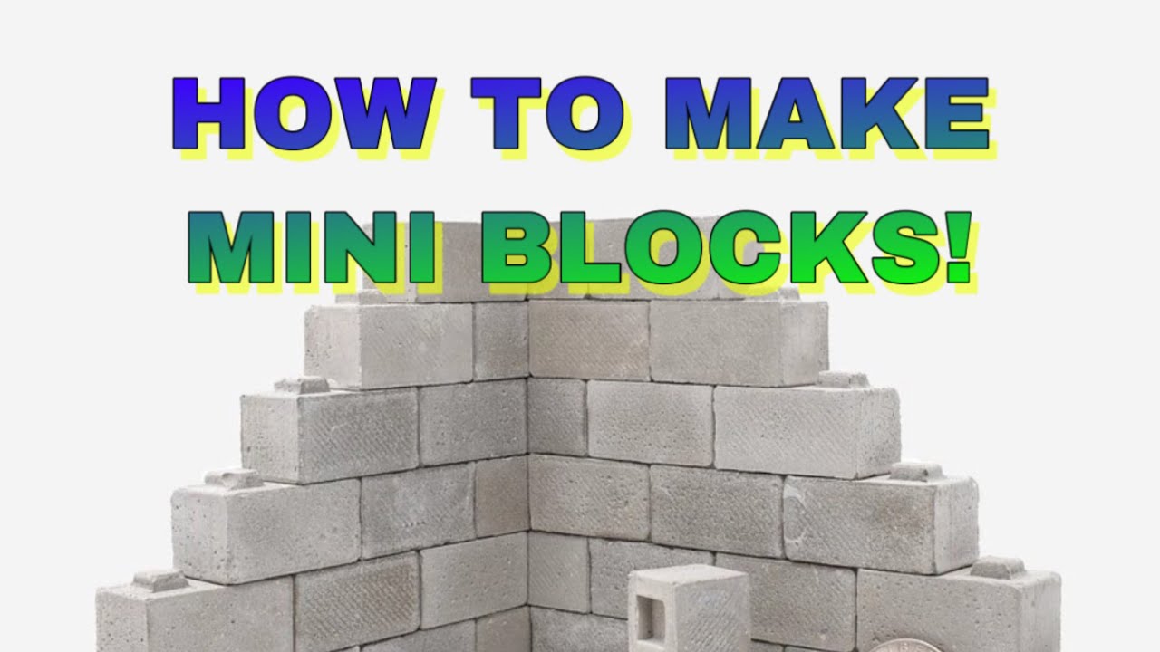 How to make mini concrete blocks - YouTube
