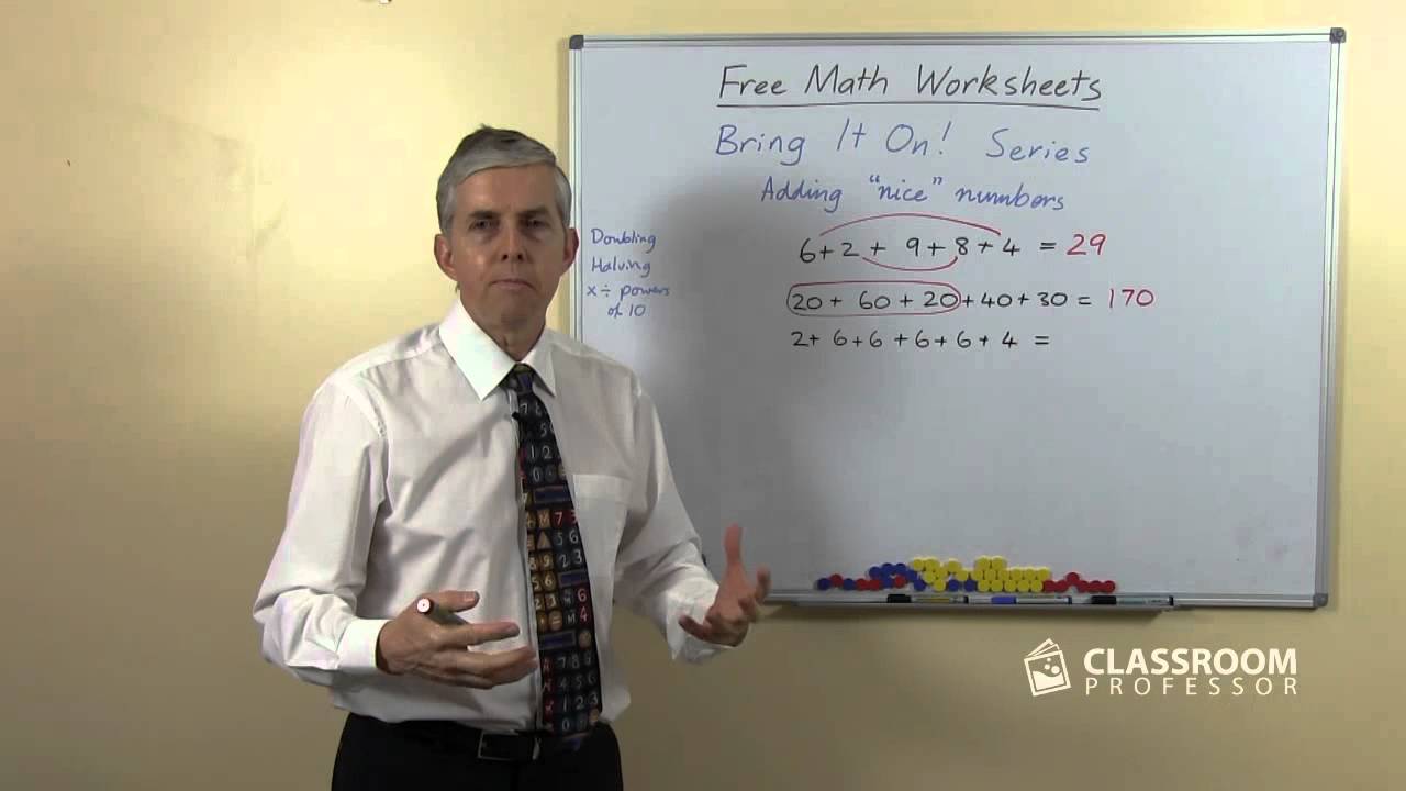 Teach Mental Strategies for Adding "Nice" Numbers - YouTube