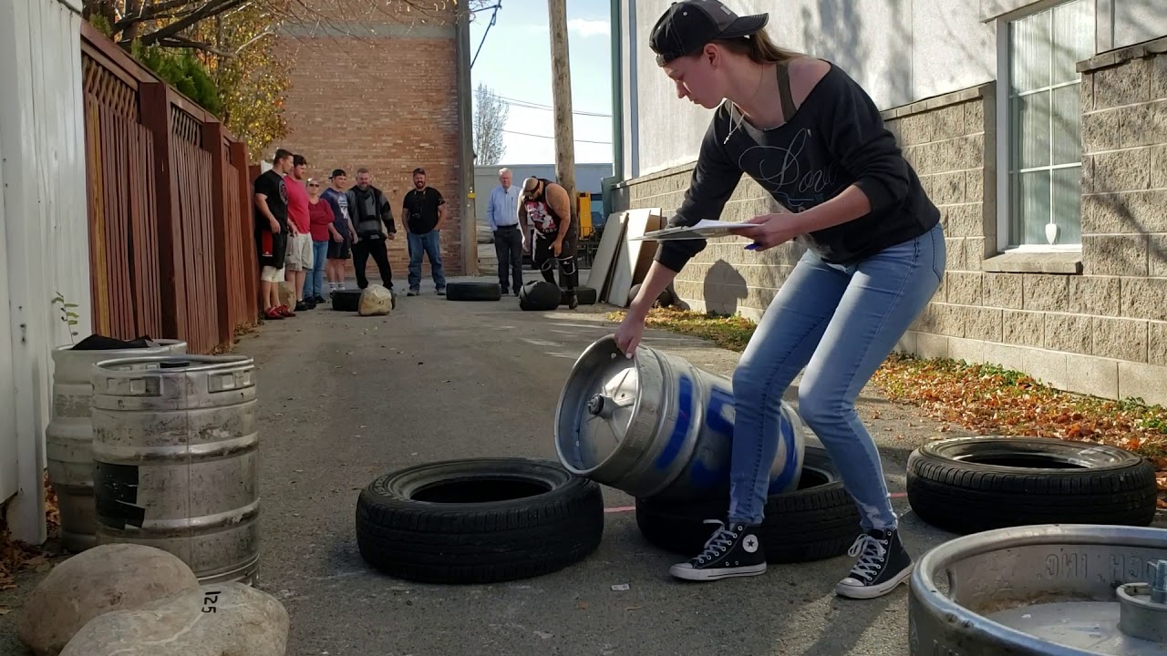 Strongman Medley Keg 150 lbs Sandbag 175 natural Stone 200 lbs - YouTube