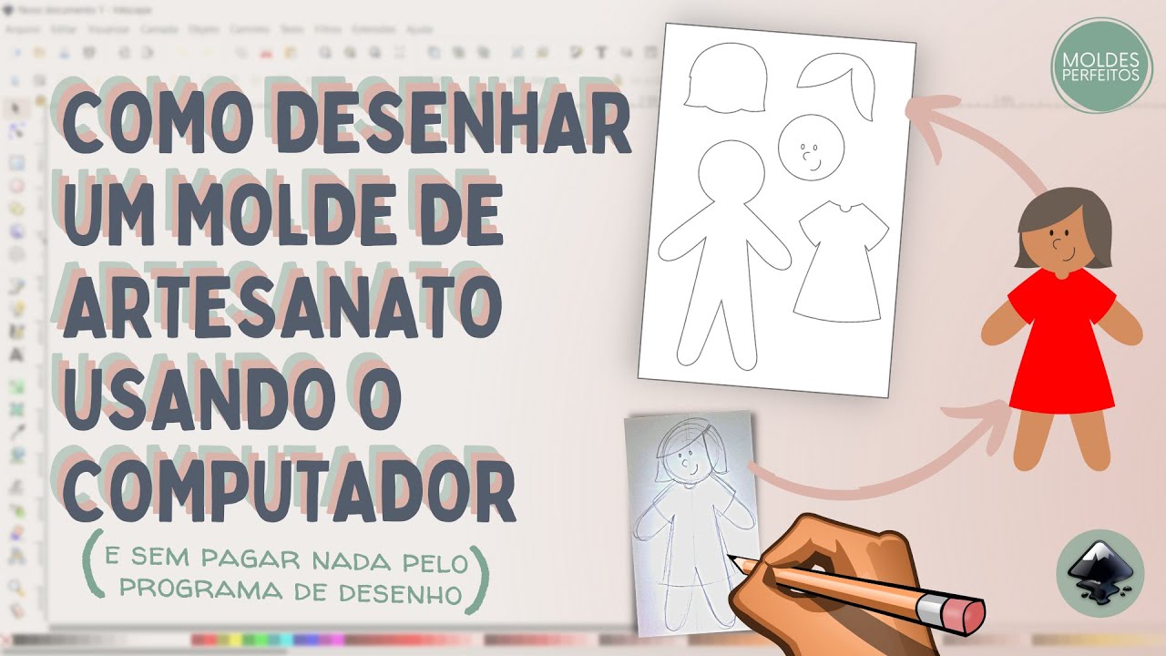 Tutorial Inkscape - Como desenhar um molde usando o computador - YouTube