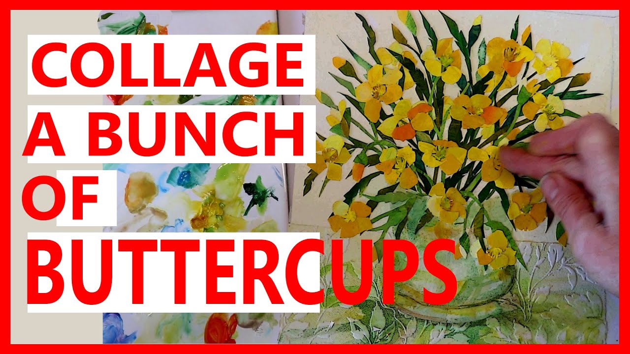 Floral Collage, Paper Painting- use painted papers to collage a ...