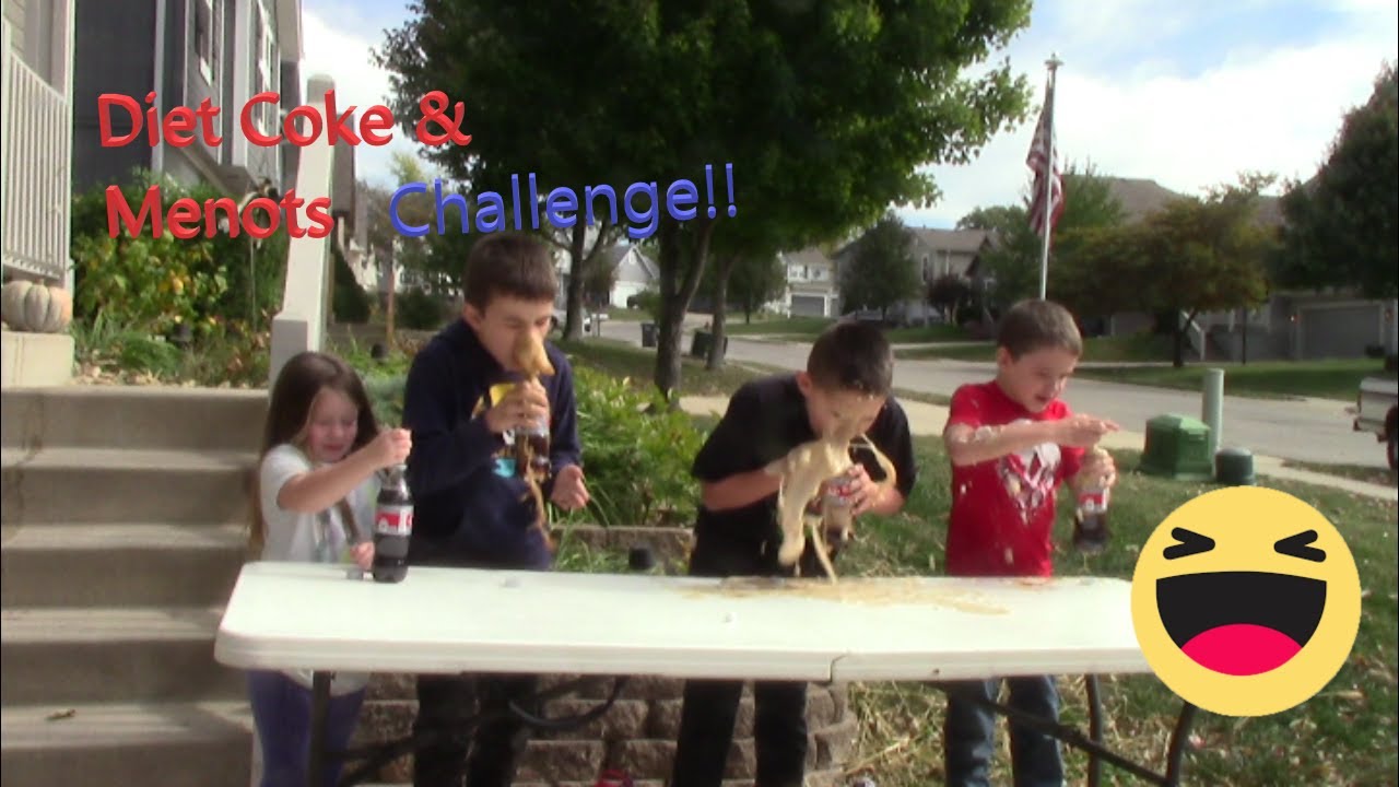 Diet Coke And Mentos Challenge - YouTube