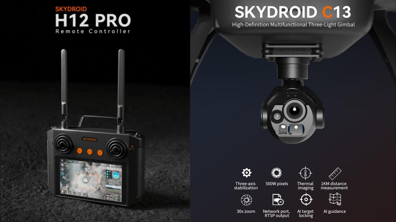 Skydroid H12 pro Connecting to Skydroid C13 User Guide - YouTube