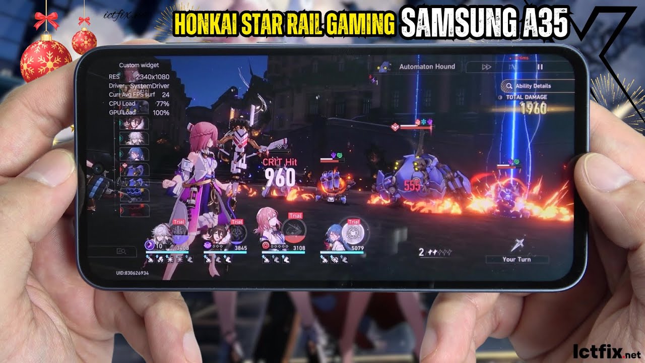 Samsung Galaxy A35 Honkai Star Rail Gaming test | Exynos 1380, 120Hz ...