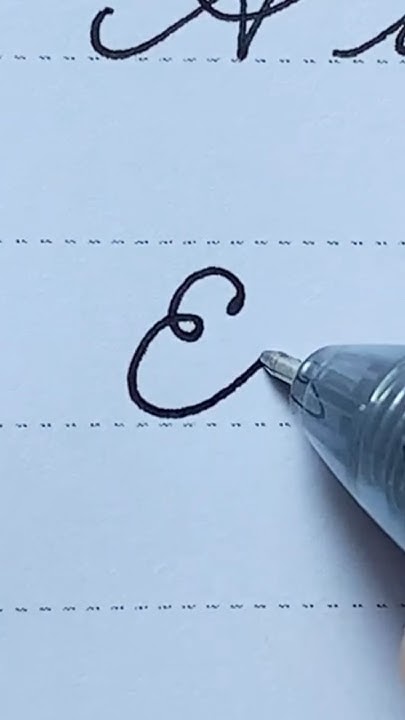How to write in cursive Capital letter E |Cursive Writing for beginner ...