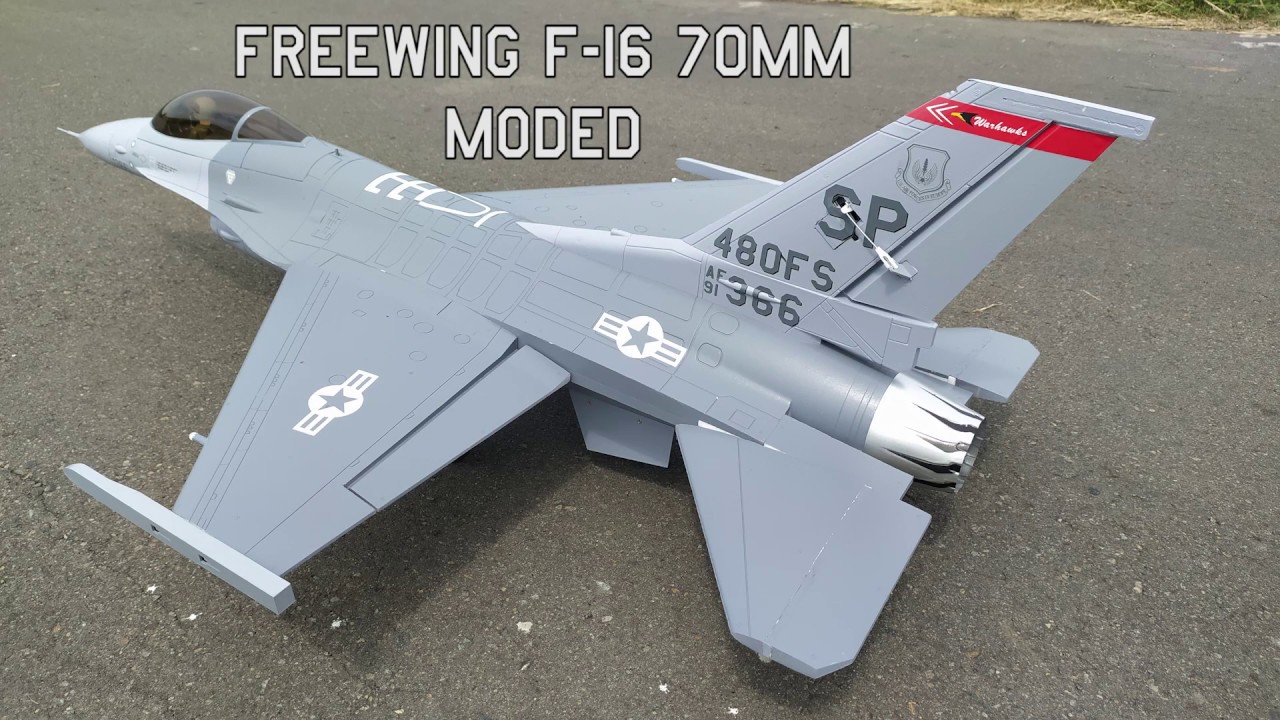 Freewing F 16 70 mm modified - YouTube