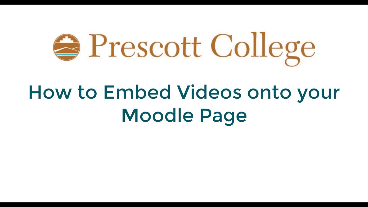 Embedding Videos into Moodle - YouTube