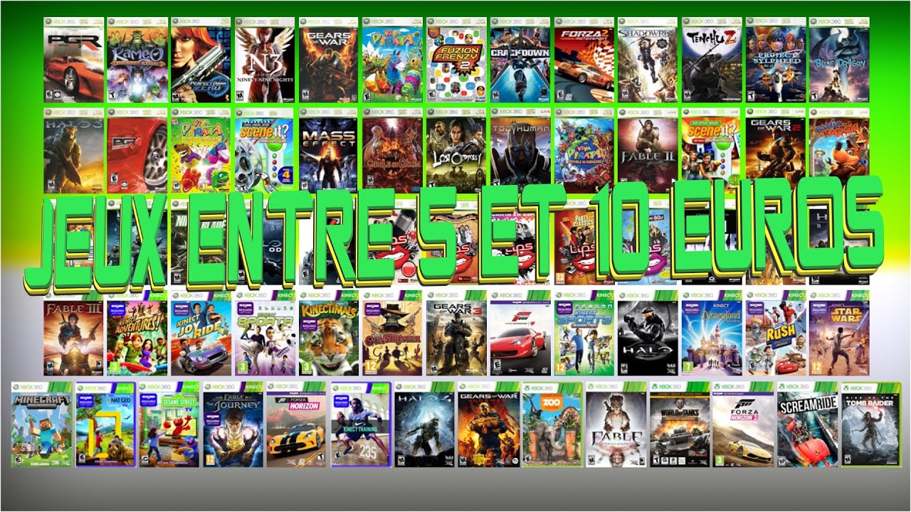5 JEUX XBOX 360 ENTRE 5 ET 10 EUROS - YouTube