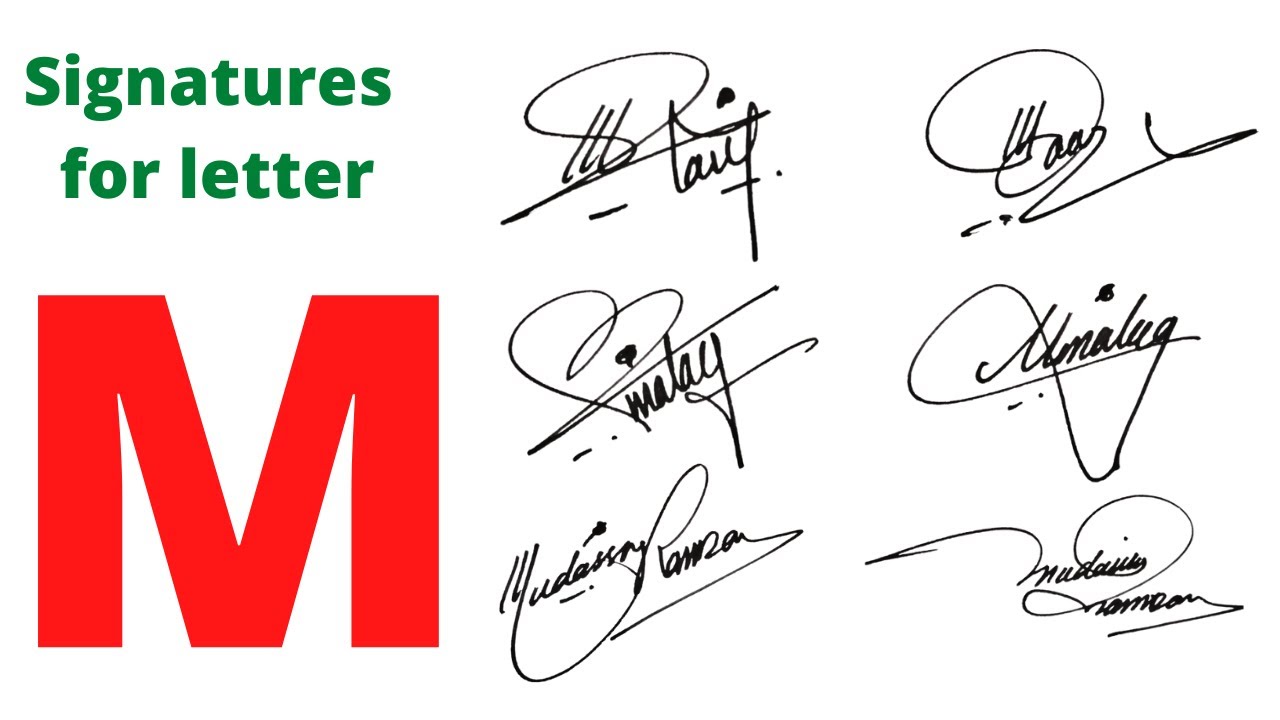 M Signature Style Letter M Signature Style Signature Style Of My