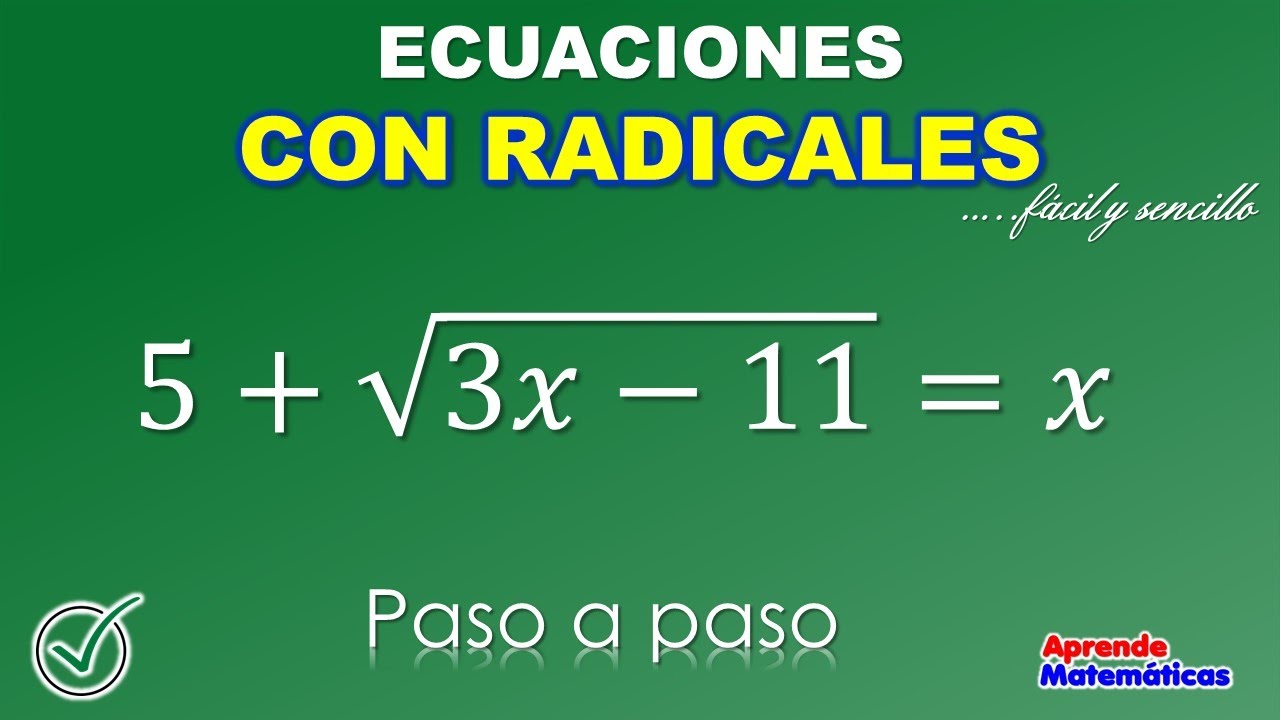Como Despejar Ecuaciones Con Radicales at Conrad Martinez blog