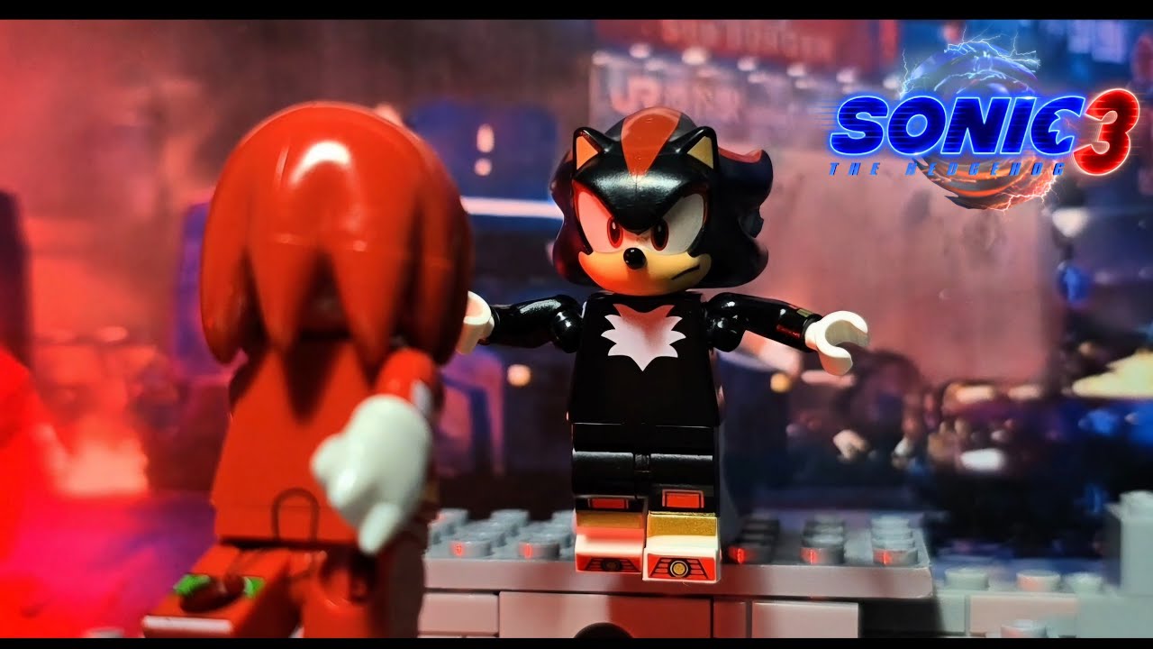 Team Sonic Vs Shadow in Tokyo | Sonic 3 Movie Scene in LEGO - YouTube