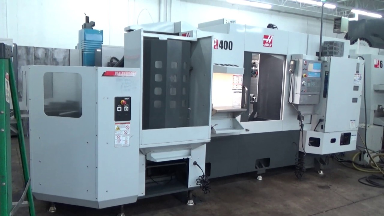 Haas EC-400 PP CNC Horizontal Machining Center with Pallet Pool - YouTube