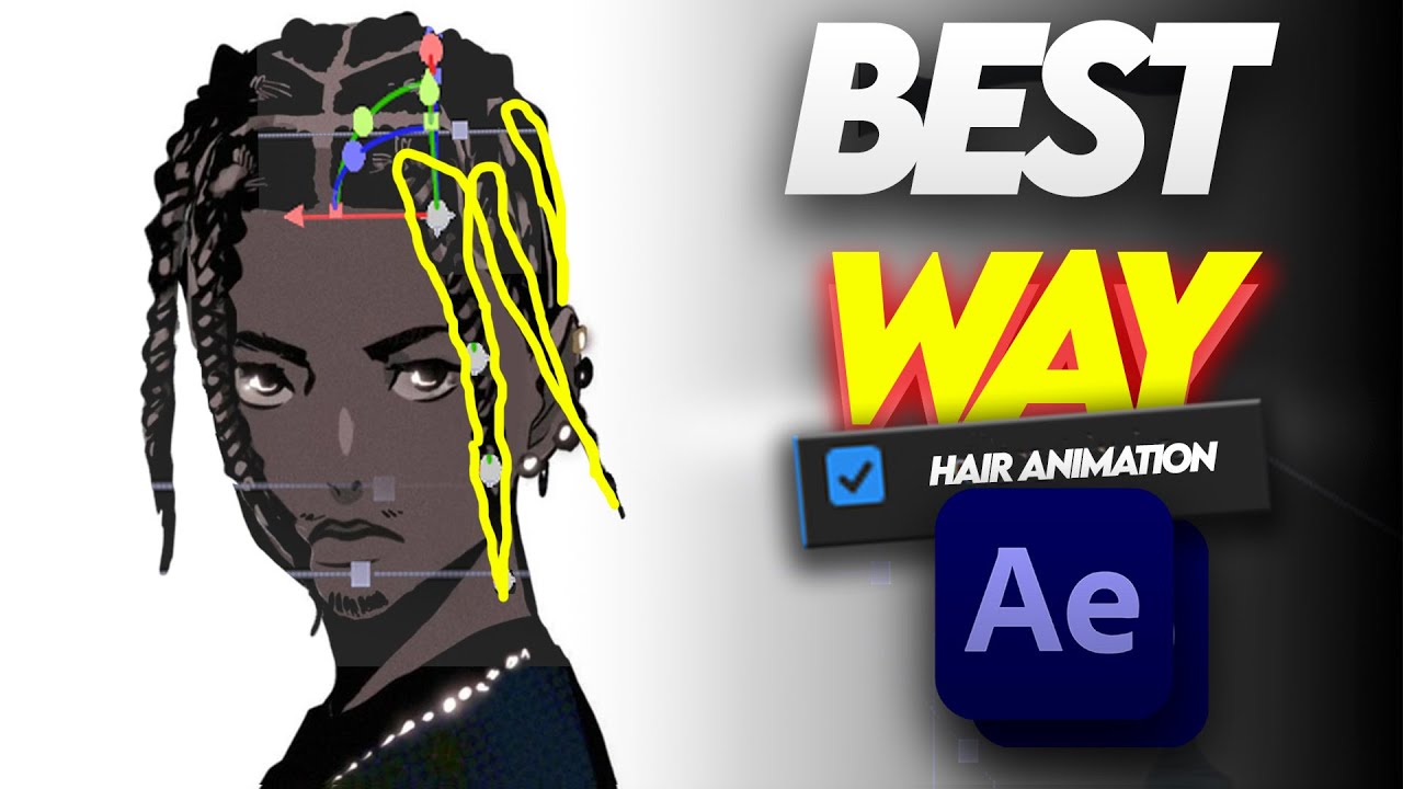 The Easiest Method To Animate Hair Quickly In After Effects - YouTube