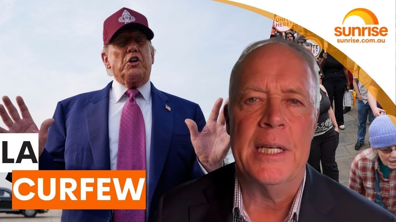 LA protests: Police enforce new curfew | Sunrise - YouTube