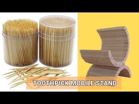 REUSE TOOTHPICKS INTO AWESOME CRAFTS | TOOTHPICK MOBILE STAND ...