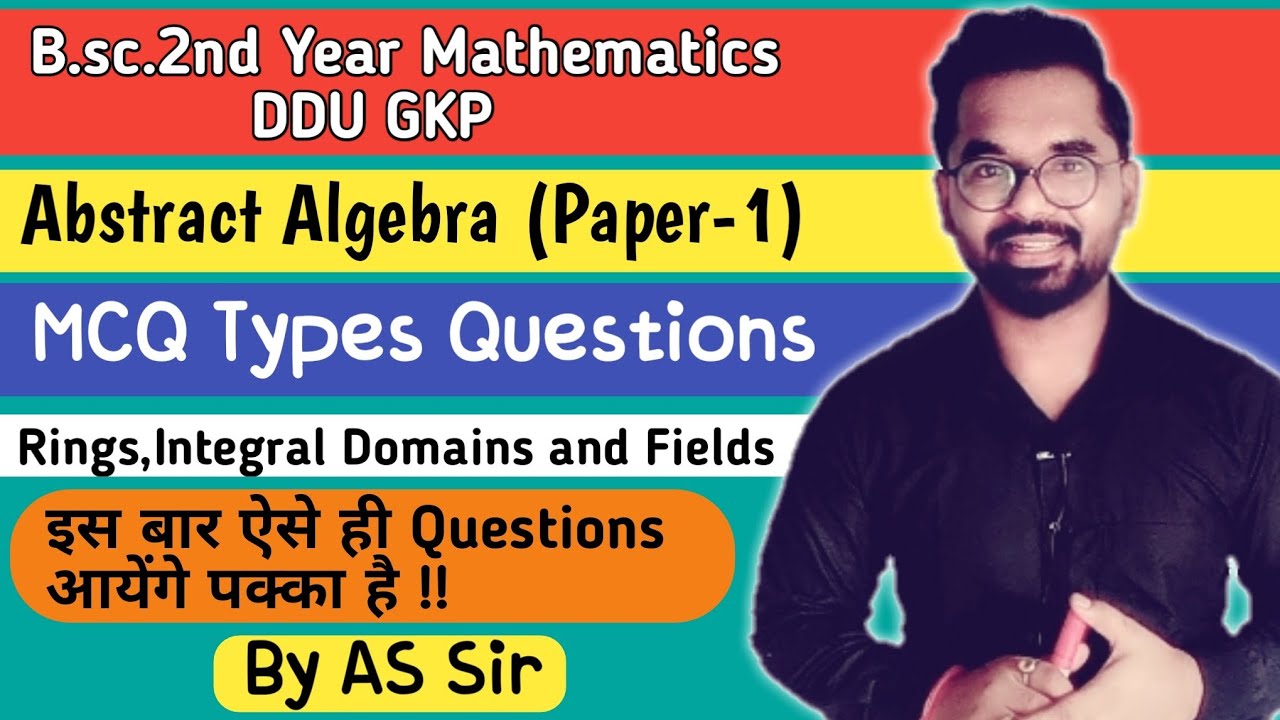 Rings & Integral Domains and Fields | MCQ Types Questions | B.sc.2nd ...