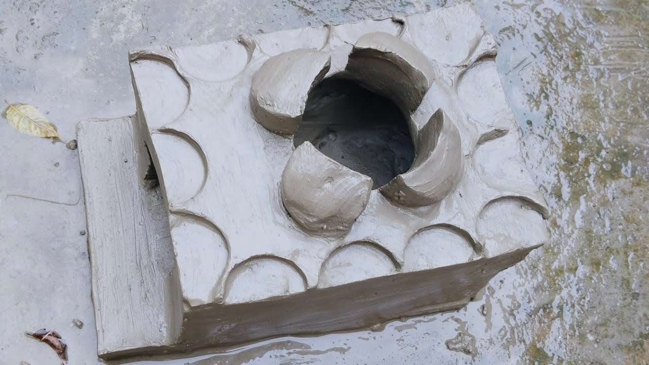 How To Make Mud Clay Oven For Outdoor Cooking//Matir Chula Toiri//arju ...