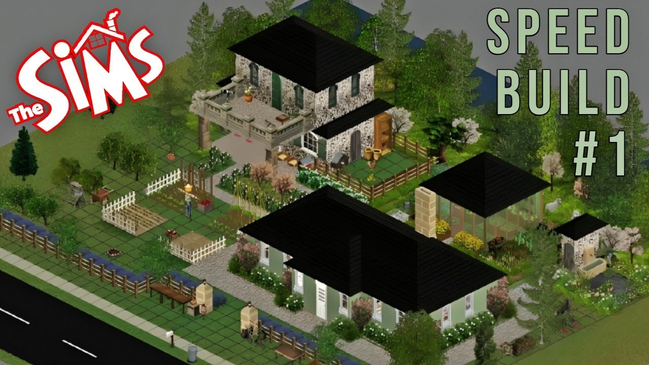 The Sims 1 Speed Build 1 | Witch's Farm House | With CC - YouTube