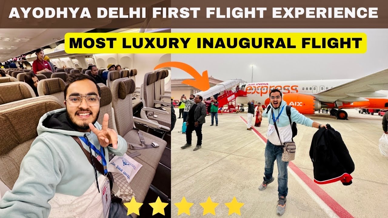 Ayodhya to Delhi Air India Express Inaugural Flight Journey | Maharishi ...