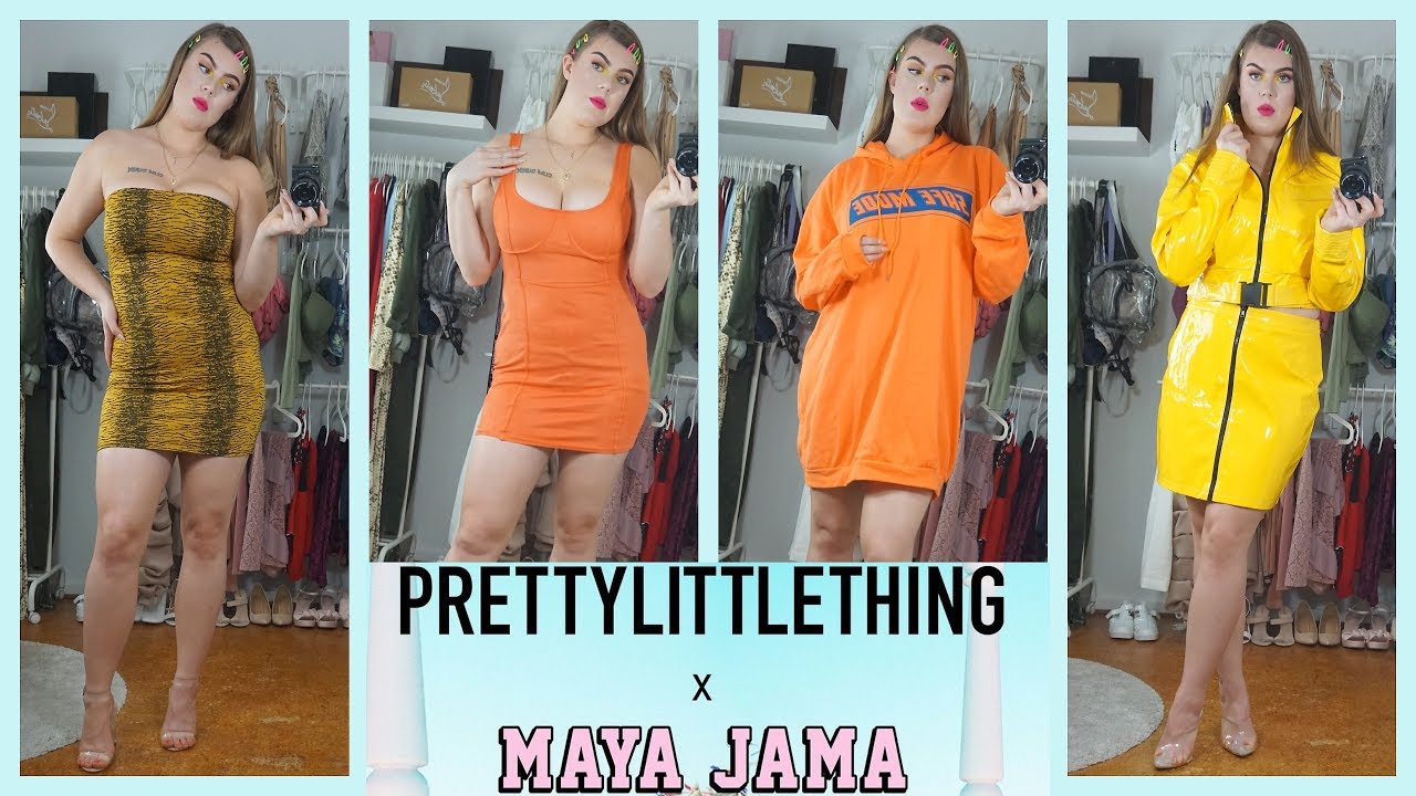 PrettyLittleThing X Maya Jama Collection 2 Try-On Haul - YouTube