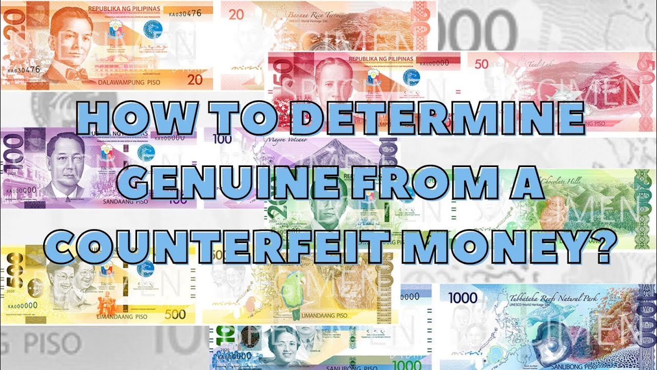WAYS TO DETERMINE GENUINE FROM A COUNTERFEIT MONEY - YouTube