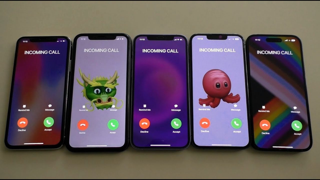 Apple iPhone X, 11, 12, 13 Pro, 14 Pro Incoming Calls - YouTube