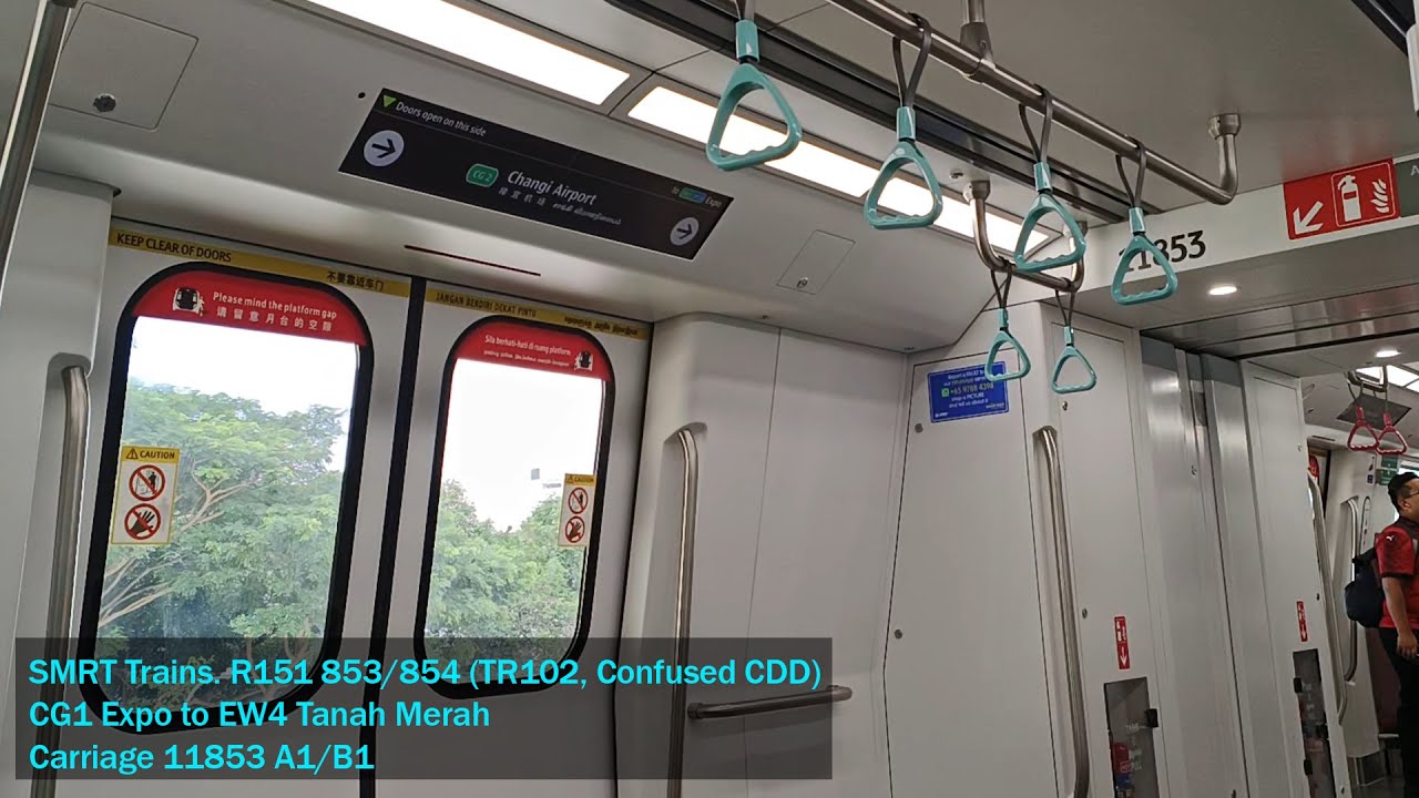 [Confused CDD] SMRT Trains - Alstom R151 [853/854] [Expo → Tanah Merah ...