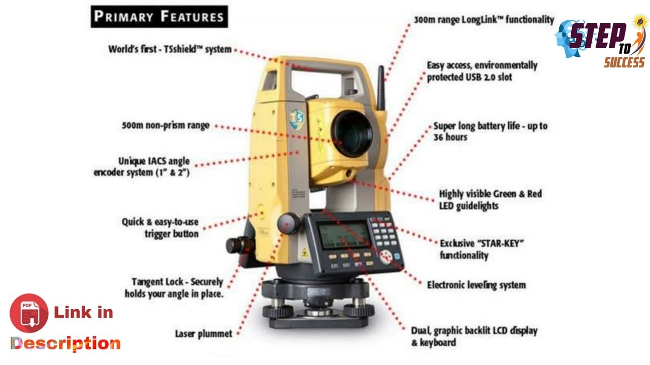 Total Station || Area calculation, vertical & horizontal angles....etc ...