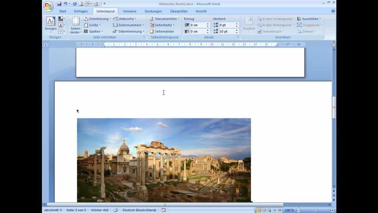 am3230 Abschnittswechsel bei Word einsetzen - YouTube