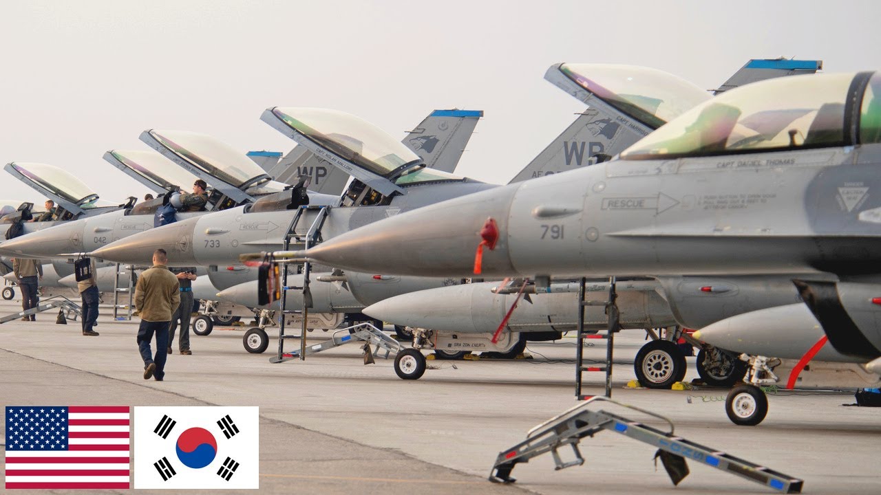 USAF and ROKAF F-16 Fighting Falcons in Action: Joint Exercise at ...