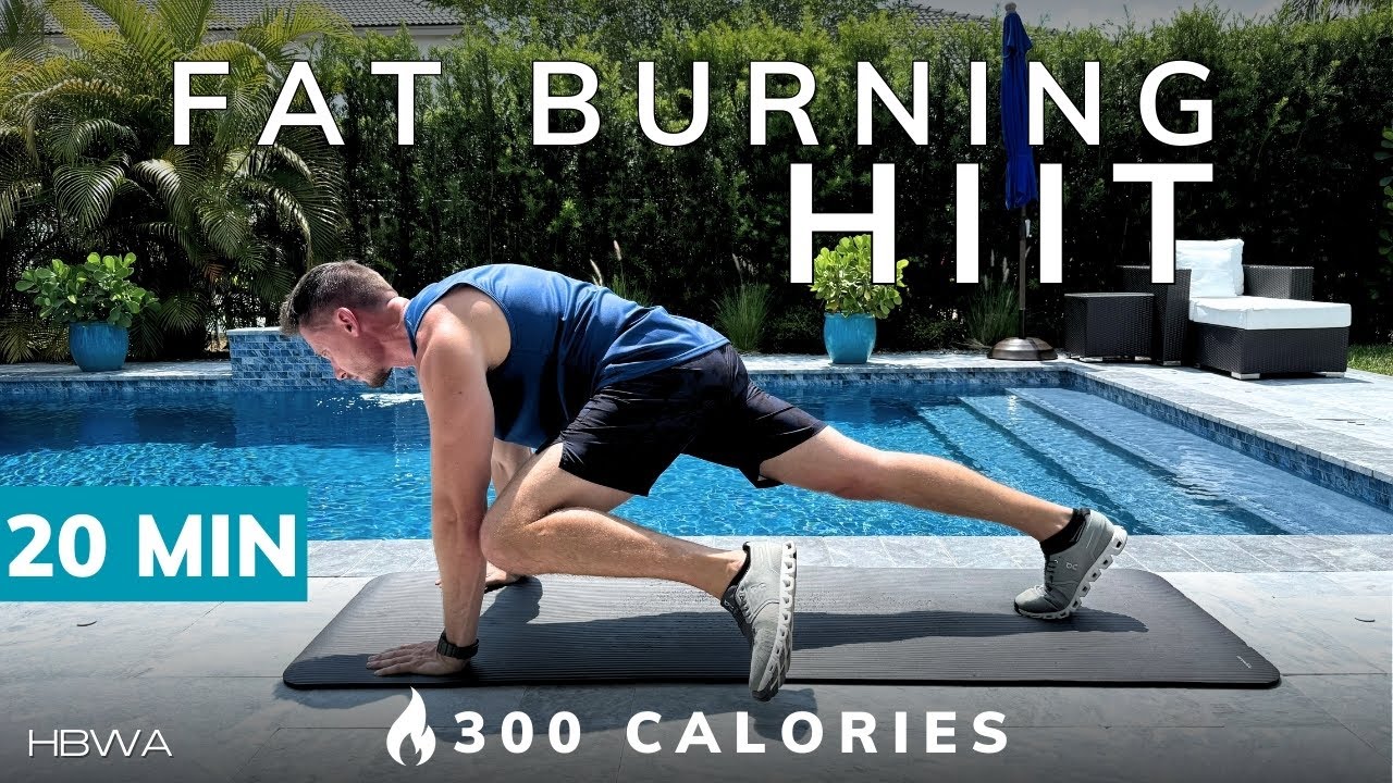 20 Min Fat Burning HIIT Workout - Full Body Cardio | No Equipment, No ...