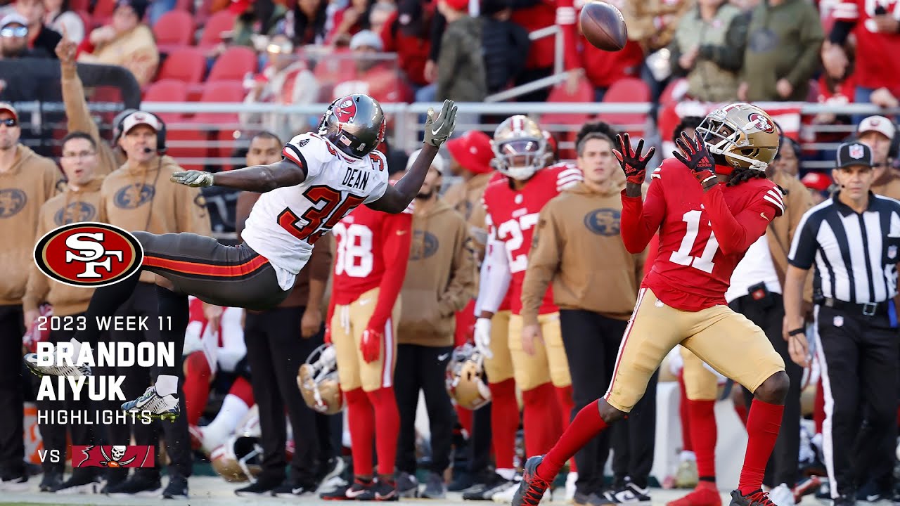 Every catch from Brandon Aiyuk's 156-yard game vs. Buccaneers | Week 11 ...