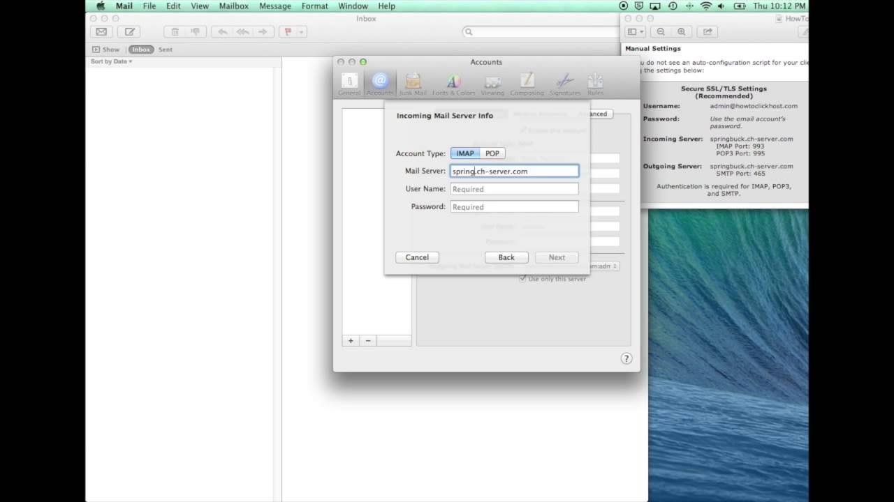 How to Set Up Mac Mail(SSL) - YouTube